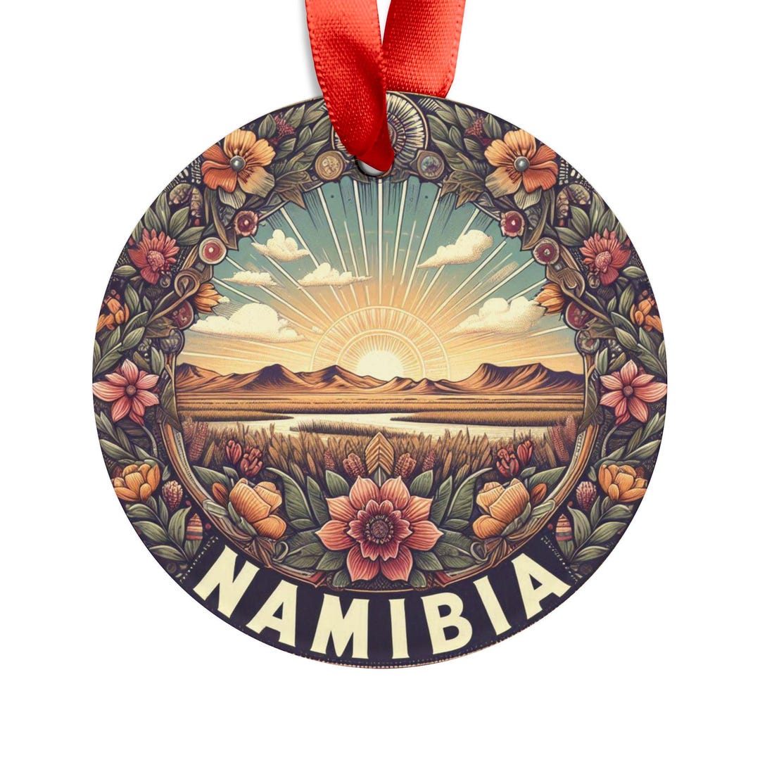 NAMIBIA Landscape View, Namibian Travel Round Acrylic Ornament ...