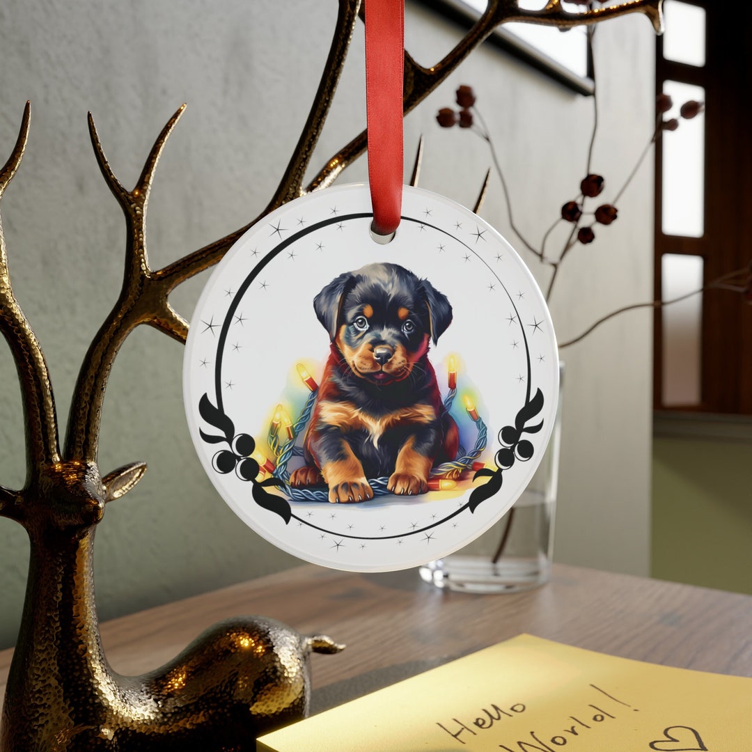 ROTTWEILER Puppy Dog Breed Christmas Lights White Acrylic - Etsy