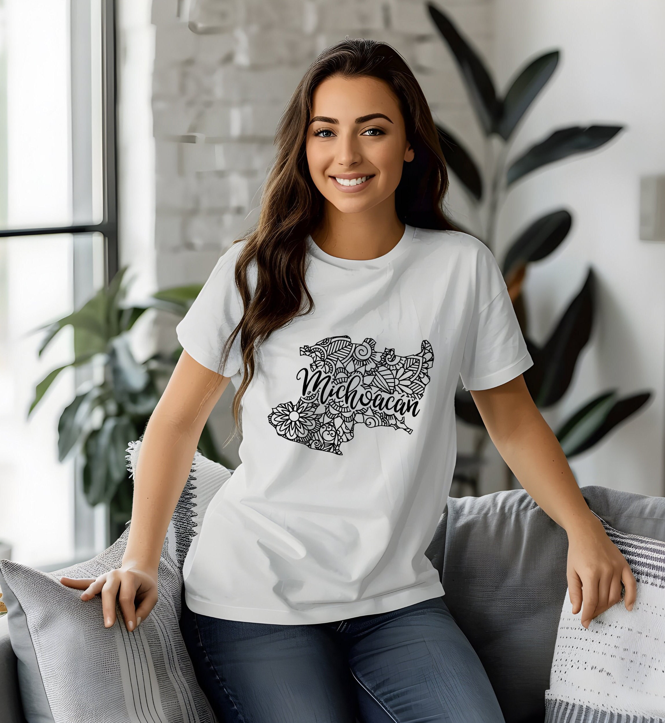 MICHOACAN MEXICO State Outline Mandala Unisex Softstyle T-shirt Gildan ...