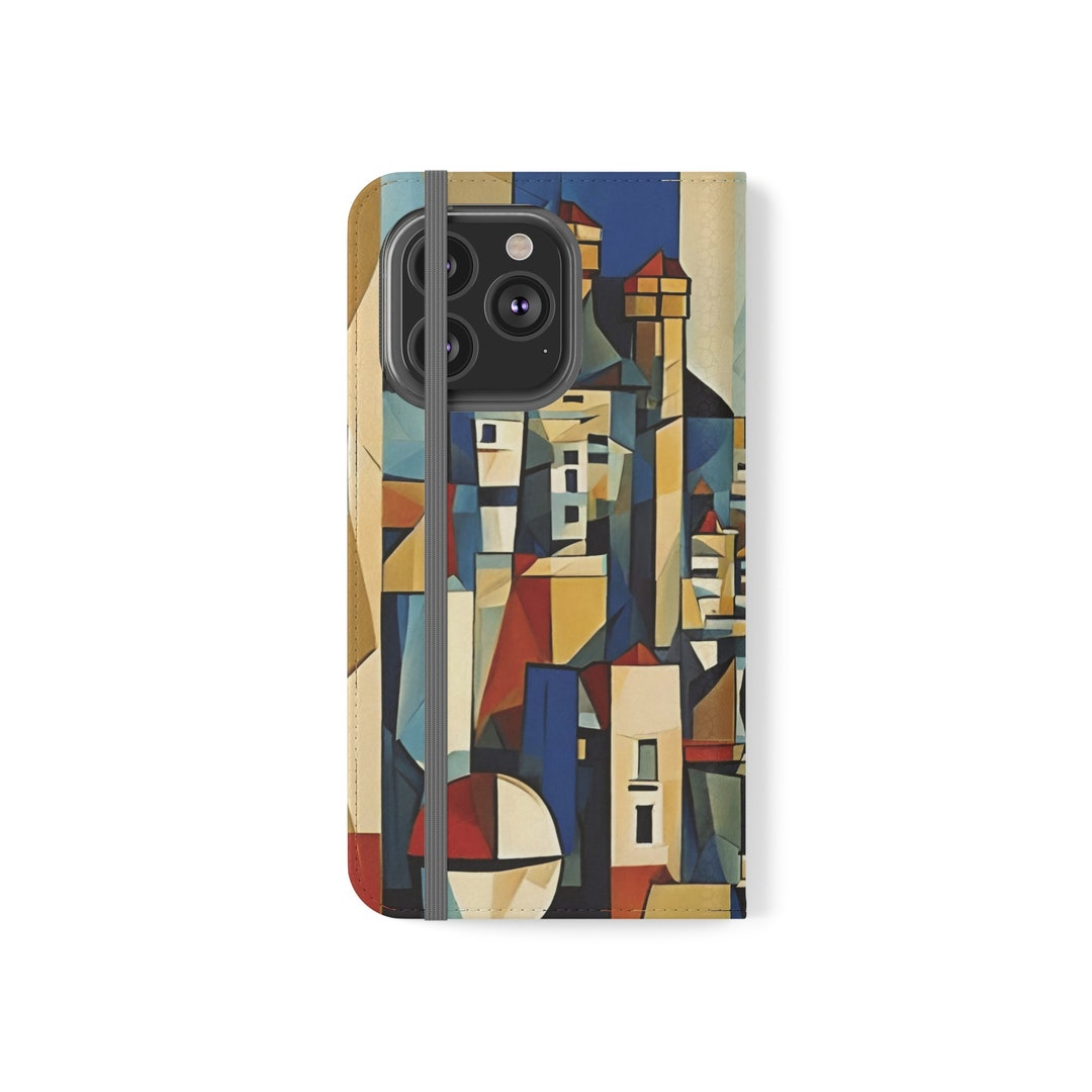 BELGRADE SERBIA Cubism Inspired City View Vegan Faux Leather Cell Phone ...
