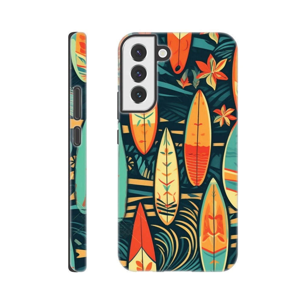Colorful Vintage Hawaiian Surf Boards Hawaii Cell Phone Tough Case ...