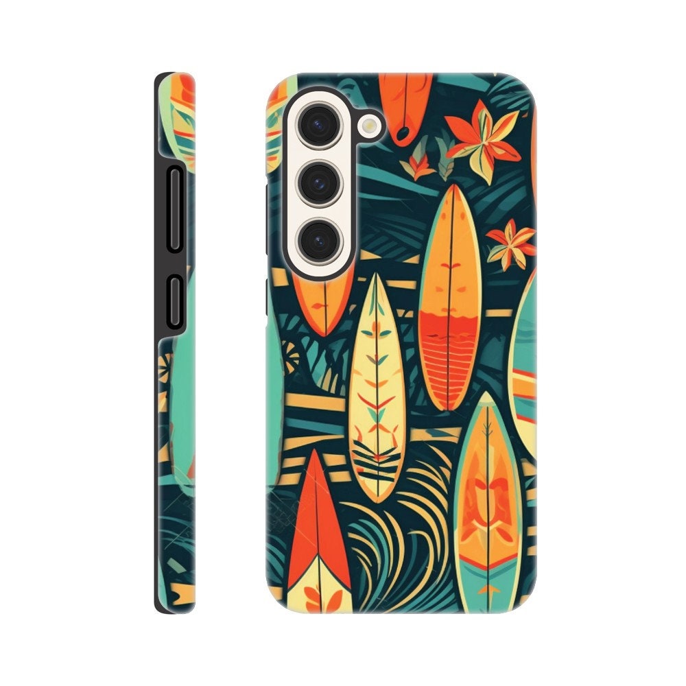 Colorful Vintage Hawaiian Surf Boards Hawaii Cell Phone Tough Case ...