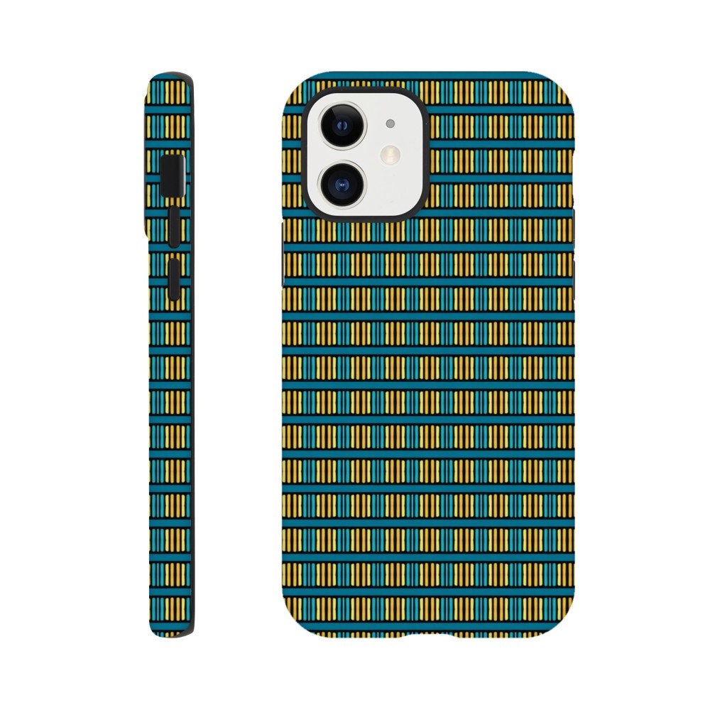 Blue and Yellow AFRICAN Tribal Pattern Cell Phone Tough Case iPhone ...