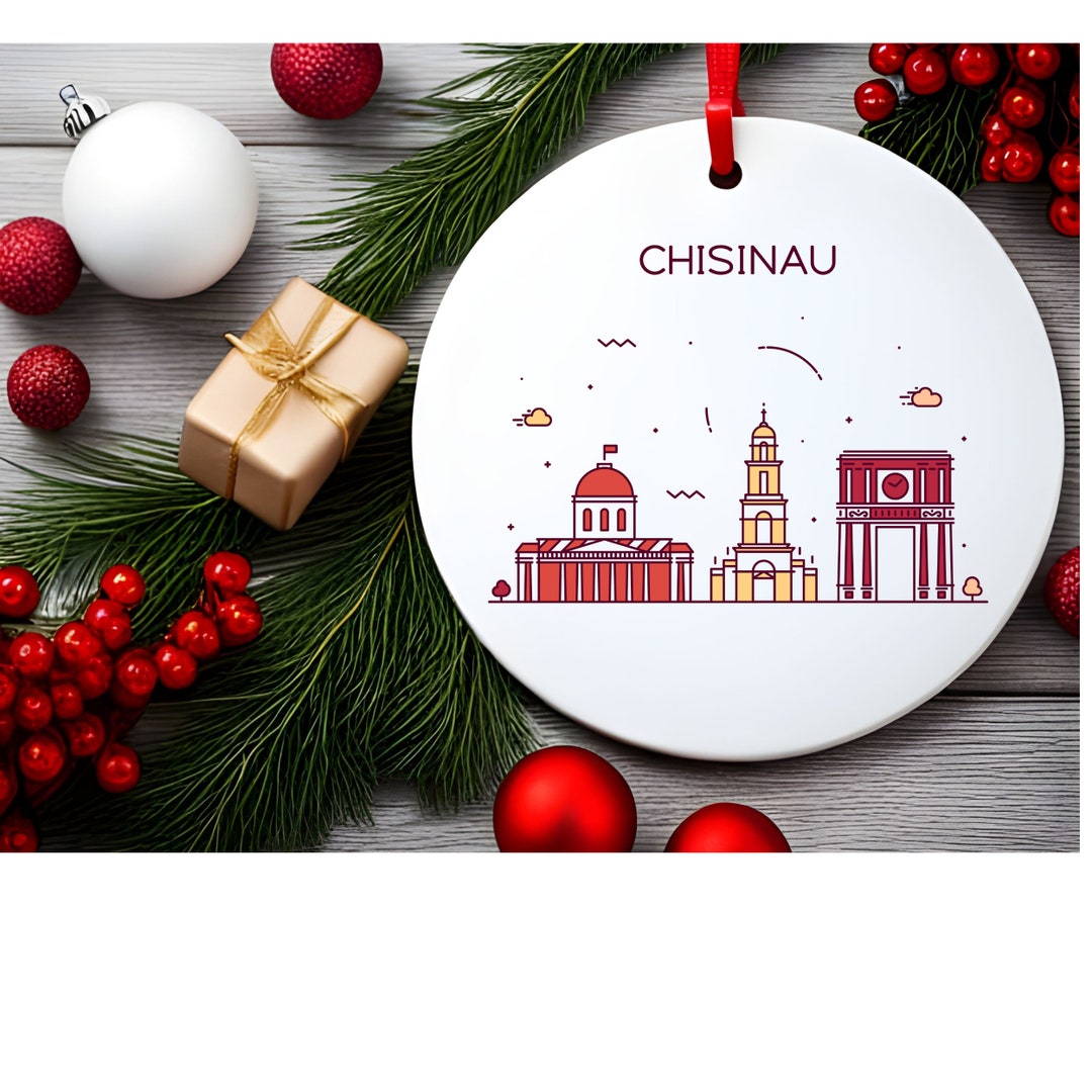 CHISINAU MOLDOVA City Skyline Illustration, Moldovan Travel White ...
