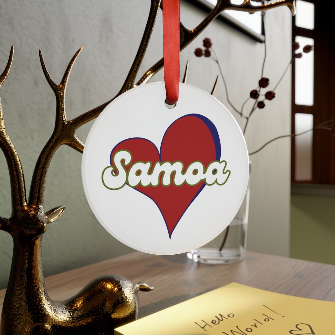 SAMOA Heart, Samoan Love Ancestry Heritage Pride Family Roots, Round ...