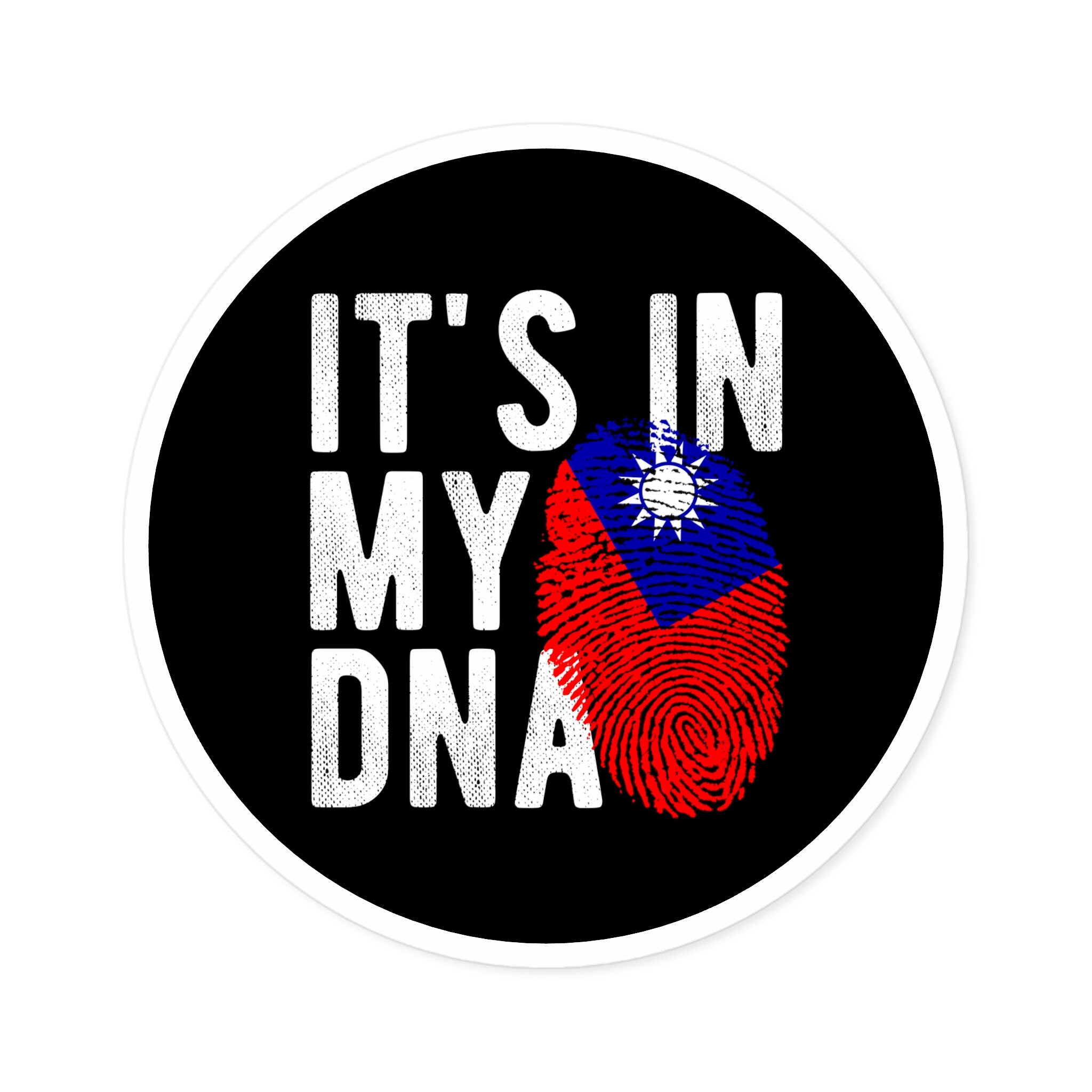 TAIWAN DNA Taiwanese Heritage Ancestry Round Water Resistant Vinyl ...