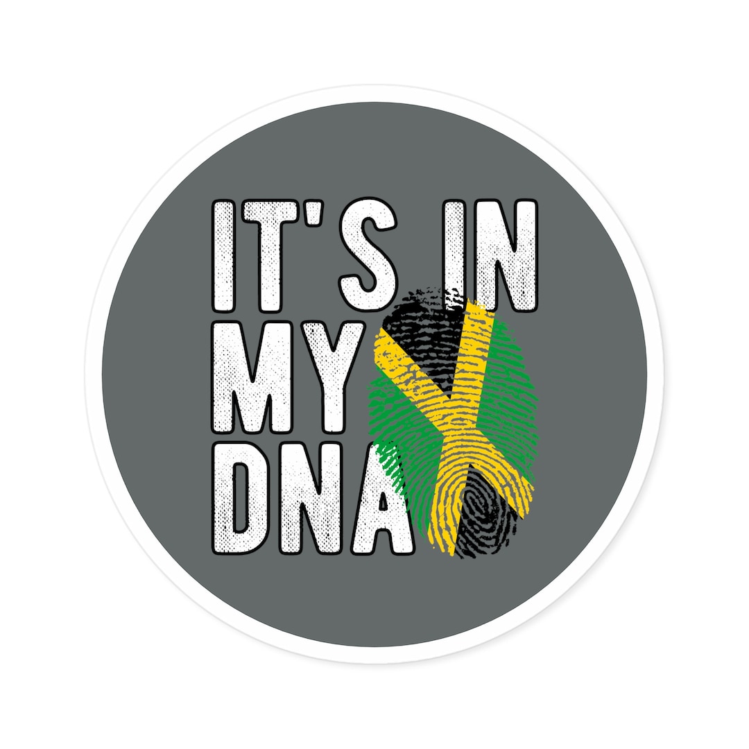JAMAICA DNA Jamaican Heritage Ancestry Round Water Resistant Vinyl ...