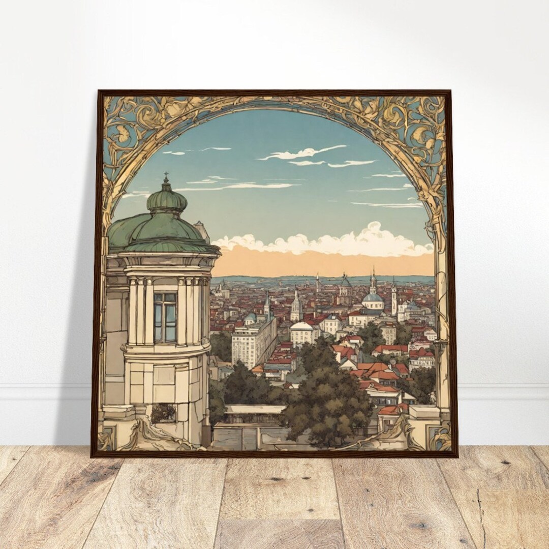 BELGRADE SERBIA Serbian City View Premium Matte Paper Wooden Framed ...