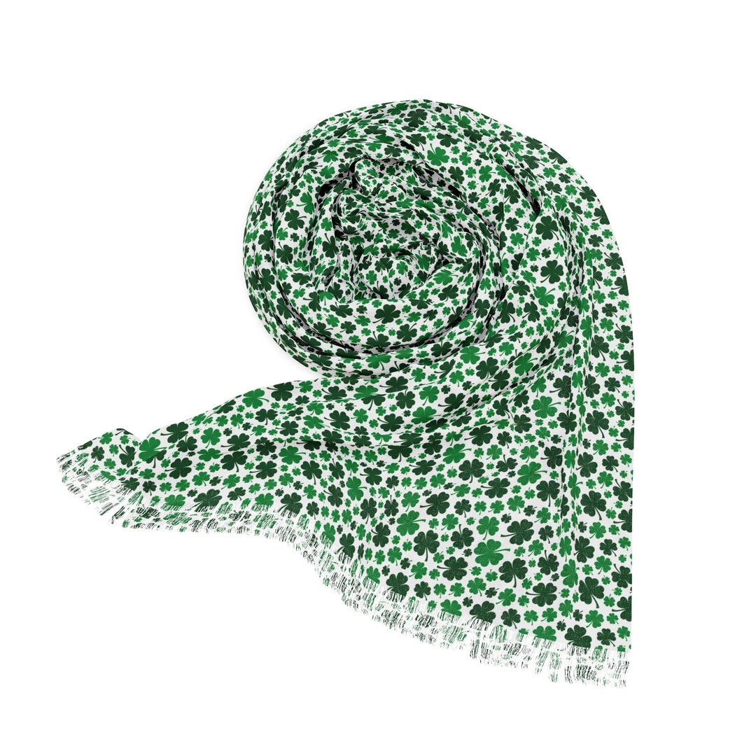 Green Shamrock Irish Clover Pattern 27 Inch X 73 Inch Long Lightweight ...
