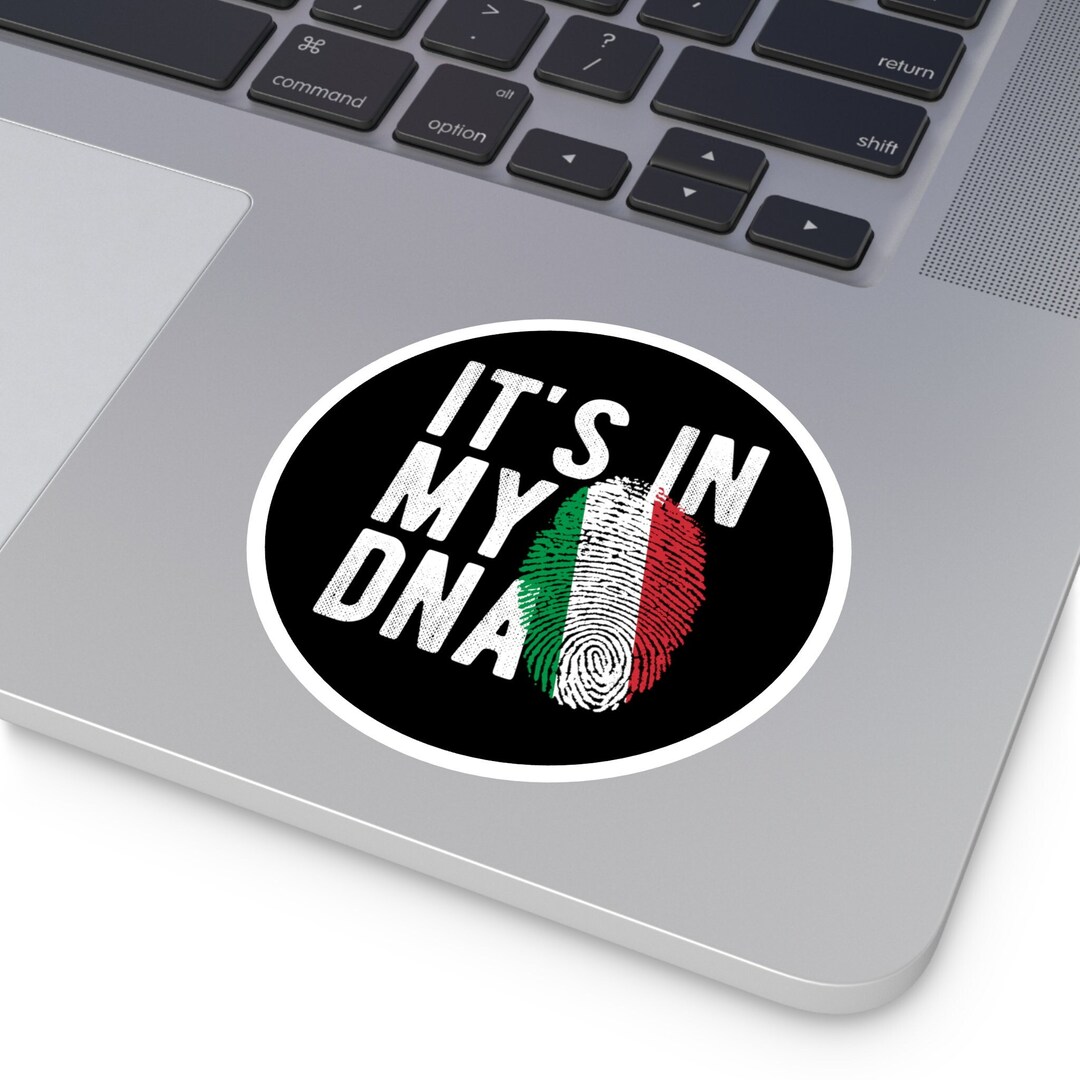 ITALY DNA Italian Heritage Ancestry Round Water Resistant Vinyl Sticker ...