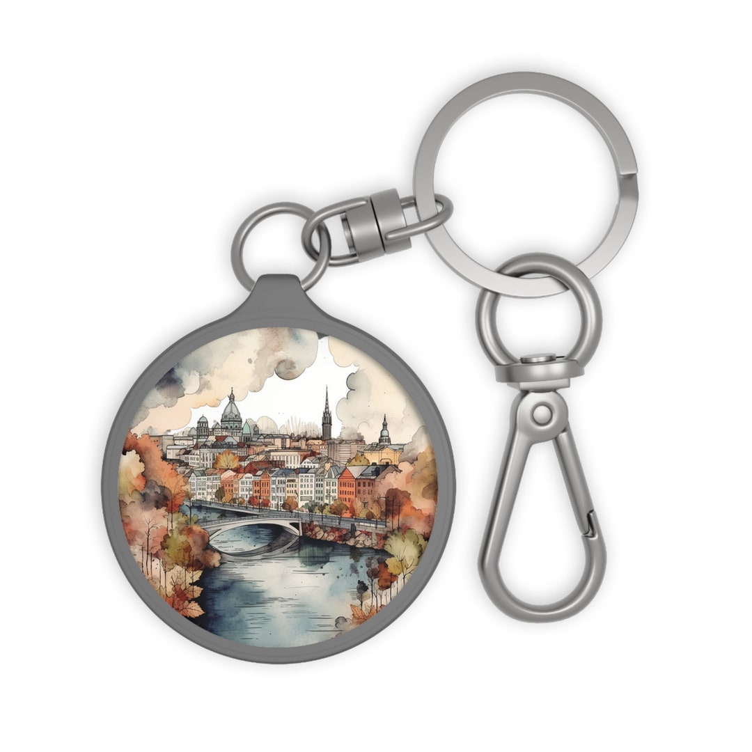 GOTHENBURG SWEDEN City Skyline Swedish Travel Round Acrylic Metal ...