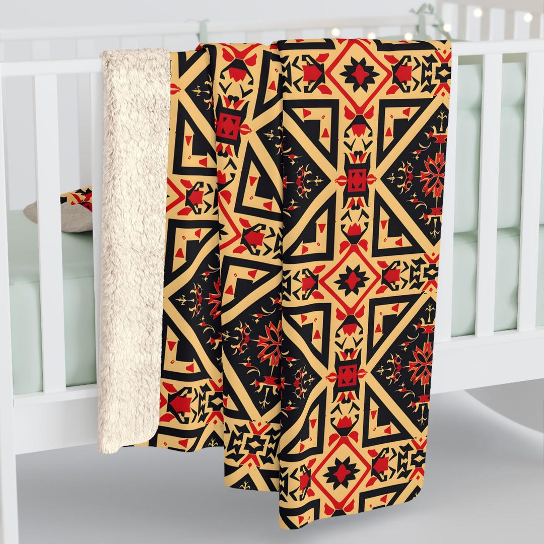 Colorful Peru Style Andean Pattern, Cozy Sherpa Fleece Blanket, Soft ...