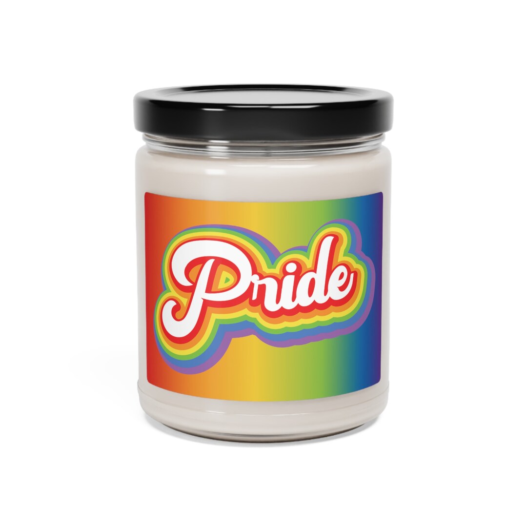 LGBTQ PRIDE Love Rainbow Vegan Scented Soy Candle 9oz Glass Jar 9 ...