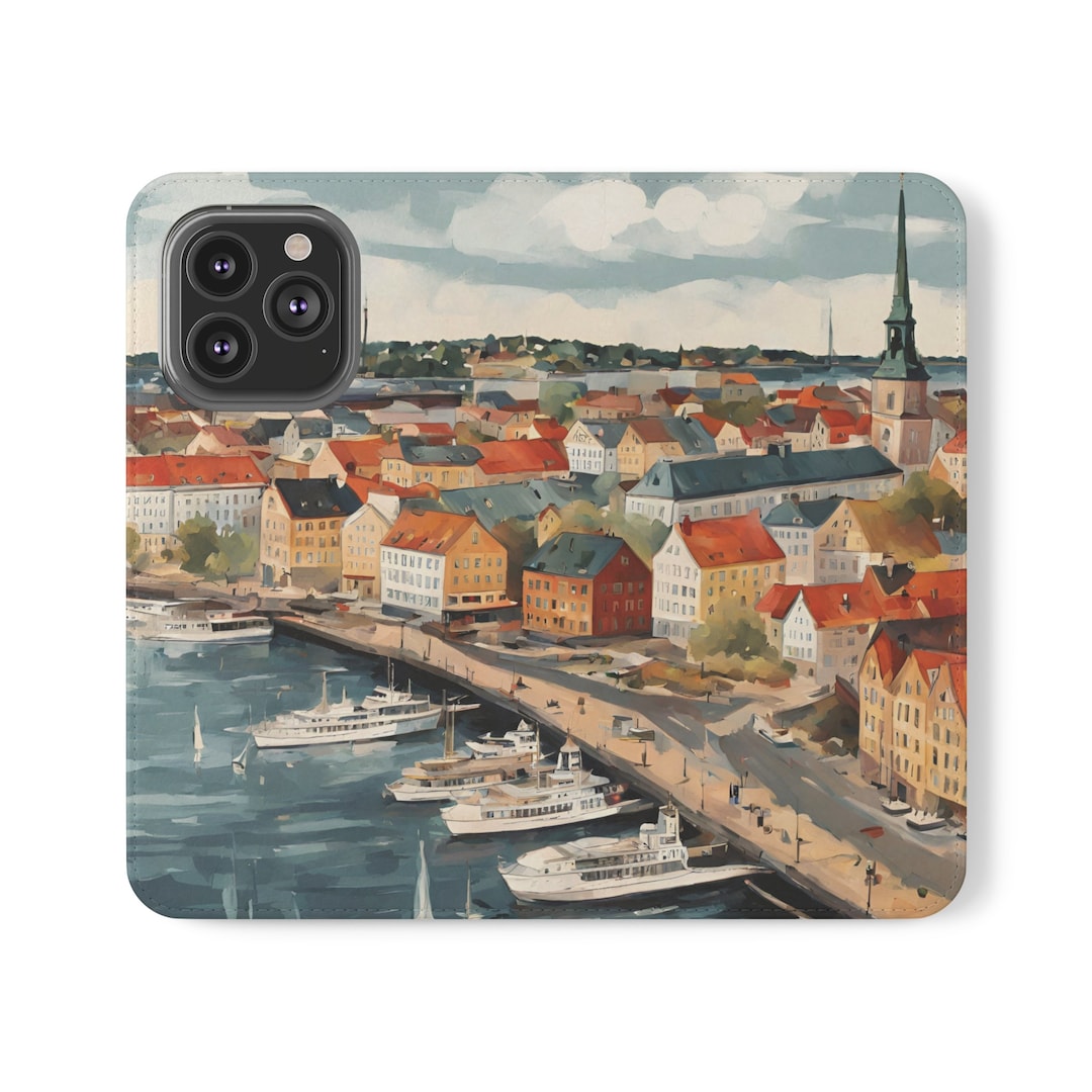 GOTHENBURG SWEDEN Swedish City View Vegan Faux Leather Cell Phone Folio ...