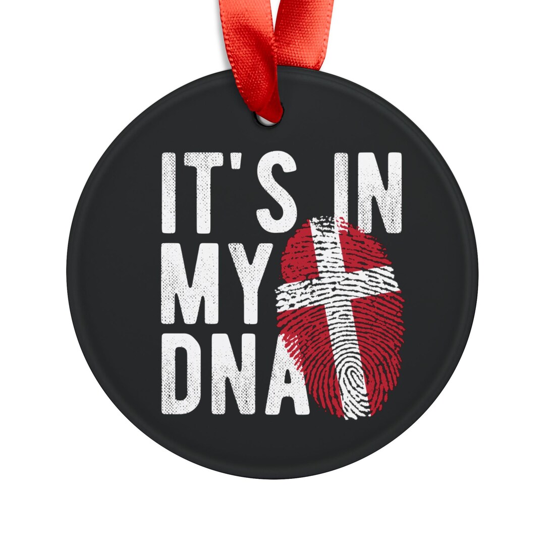 DENMARK It's in My DNA, Danish Ancestry 3 Inch Round Acrylic Ornament ...