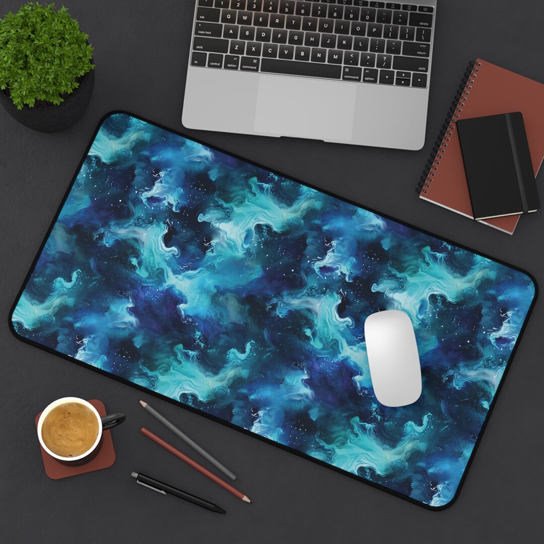 Blue Ethereal Pattern 3 Mm Thick Neoprene Desk Mat 3 SIZES Available ...