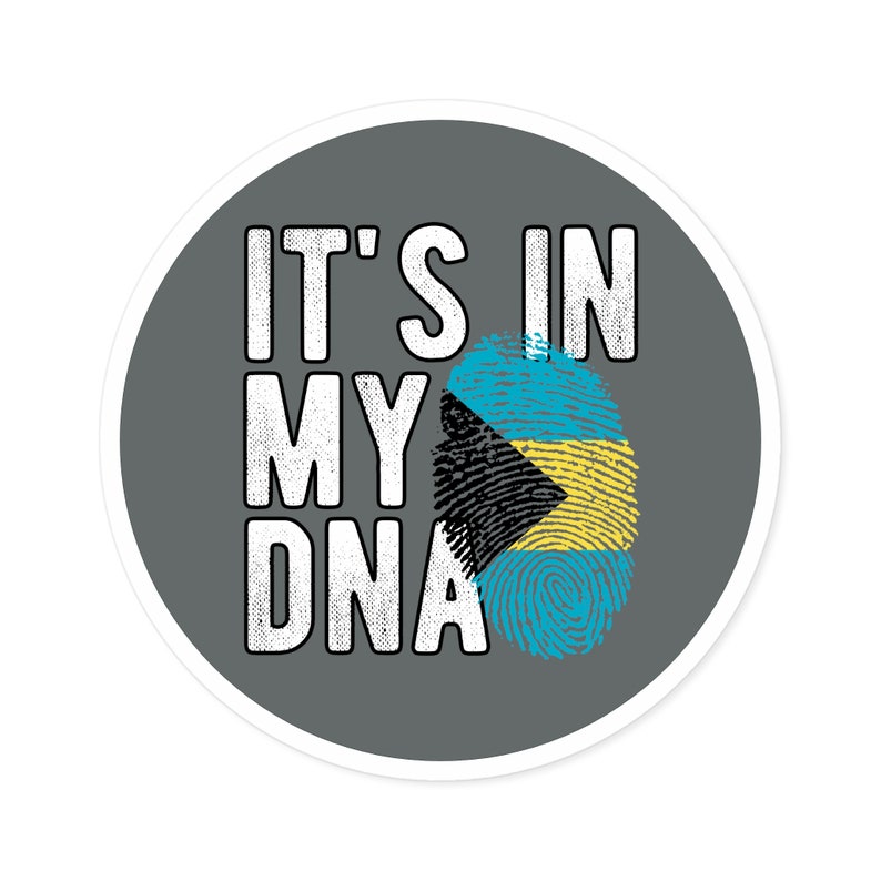 BAHAMAS DNA Bahamaian Heritage Ancestry Round Water Resistant Vinyl ...