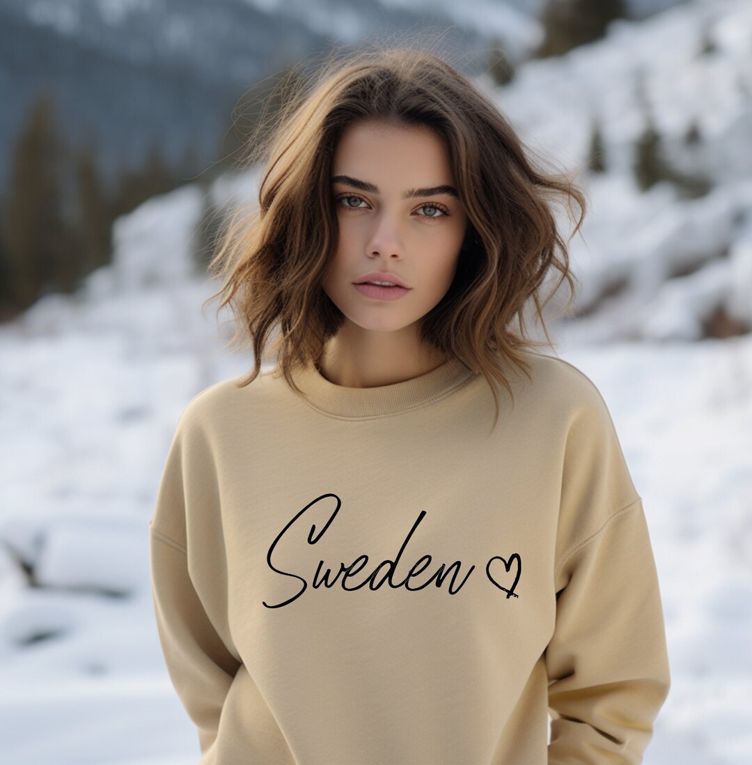 SWEDEN Minimalist Cursive Script Heart Swedish Family Tree Roots ...