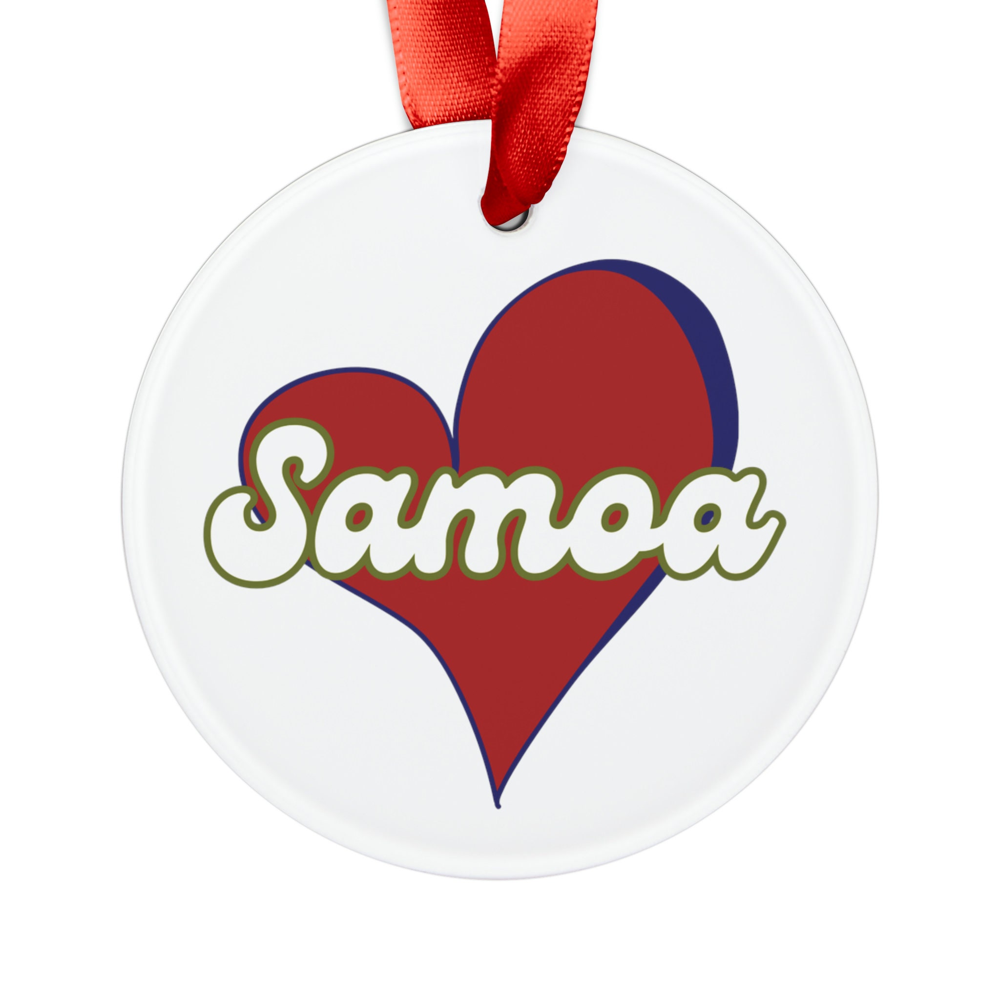 SAMOA Heart, Samoan Love Ancestry Heritage Pride Family Roots, Round ...