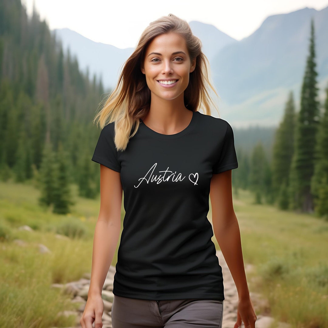 AUSTRIA Minimalist Script Heart Love Austrian Family Tree Roots ...