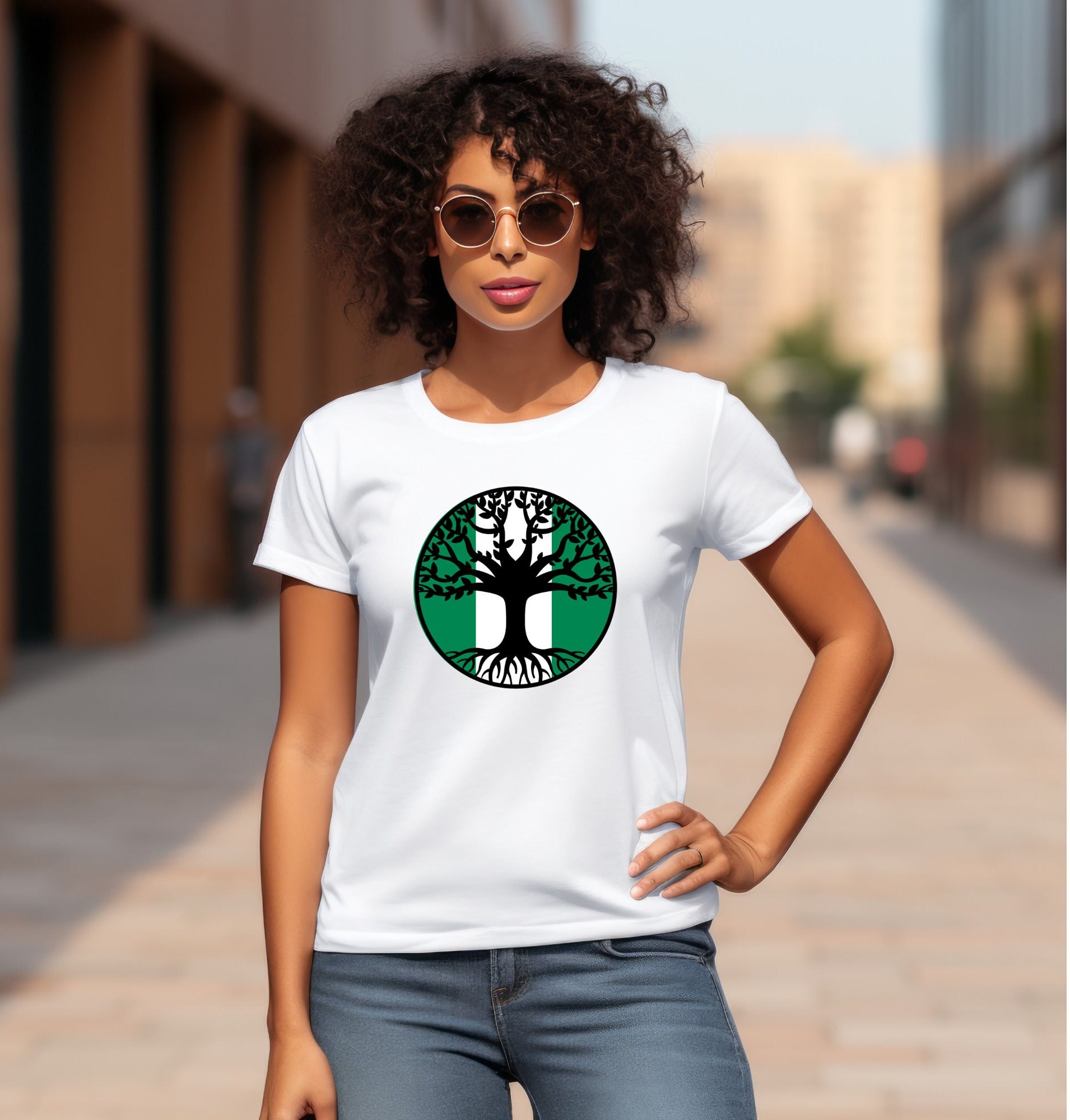 NIGERIA Flag Family Tree Roots Nigerian Heritage Ancestry Pride Unisex ...