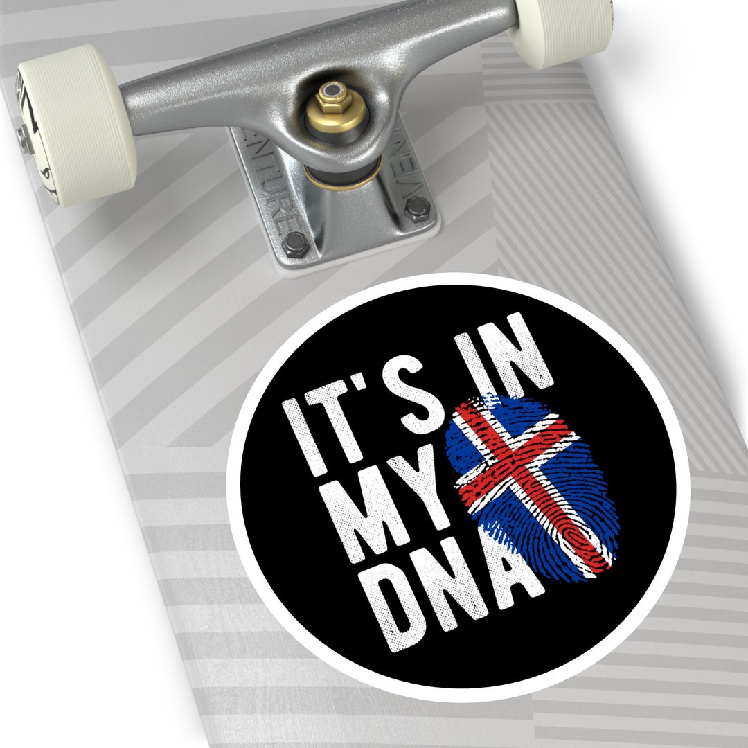 ICELAND DNA Icelandic Heritage Ancestry Round Water Resistant Vinyl ...