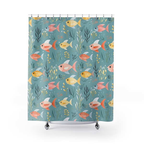 Fish Shower Curtain - Etsy