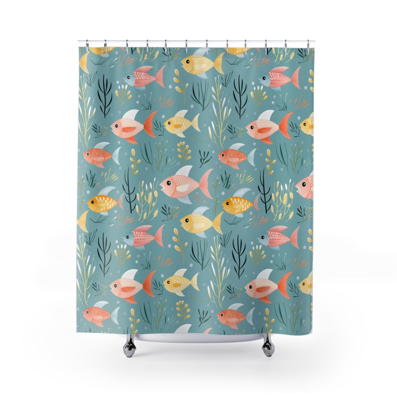 Fish Shower Curtain - Etsy