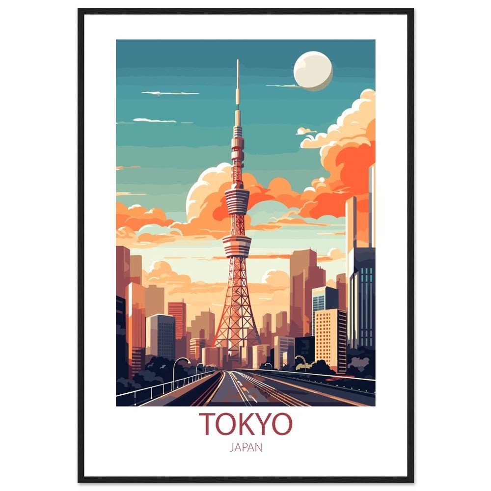 TOKYO JAPAN Tokyo Tower Japanese City View Premium Matte Paper Wooden ...