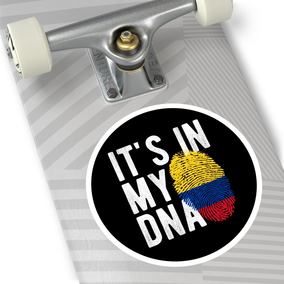 COLOMBIA DNA Colombian Heritage Ancestry Round Water Resistant Vinyl ...