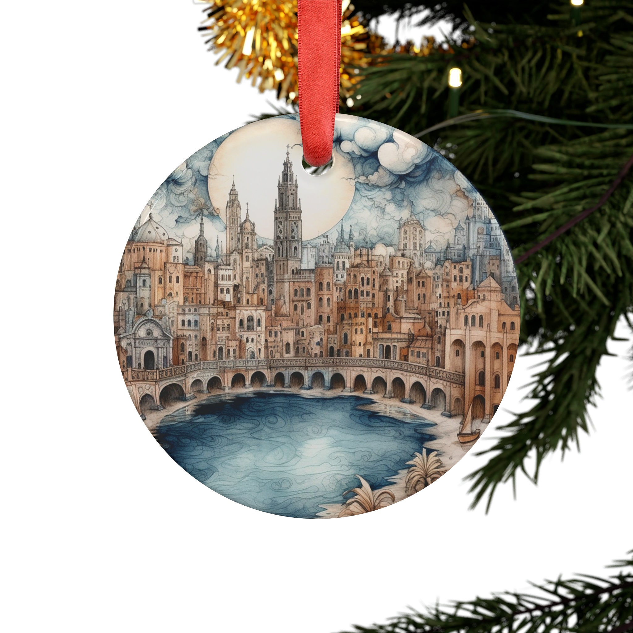 SEVILLE SPAIN City View Skyline Spanish Travel Heritage Family Roots ...