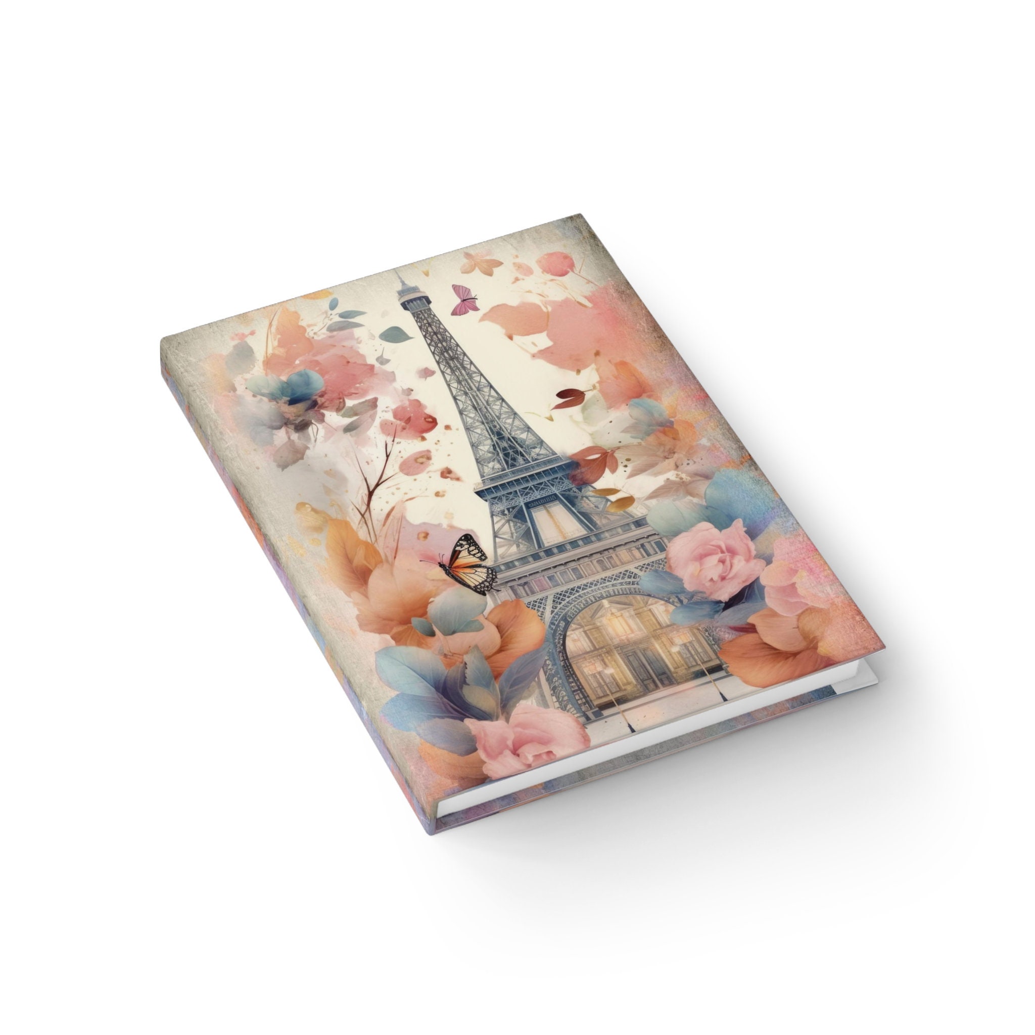 PARIS FRANCE Eiffel Tower French Travel Journal 128 Ruled Line Pages 5 ...