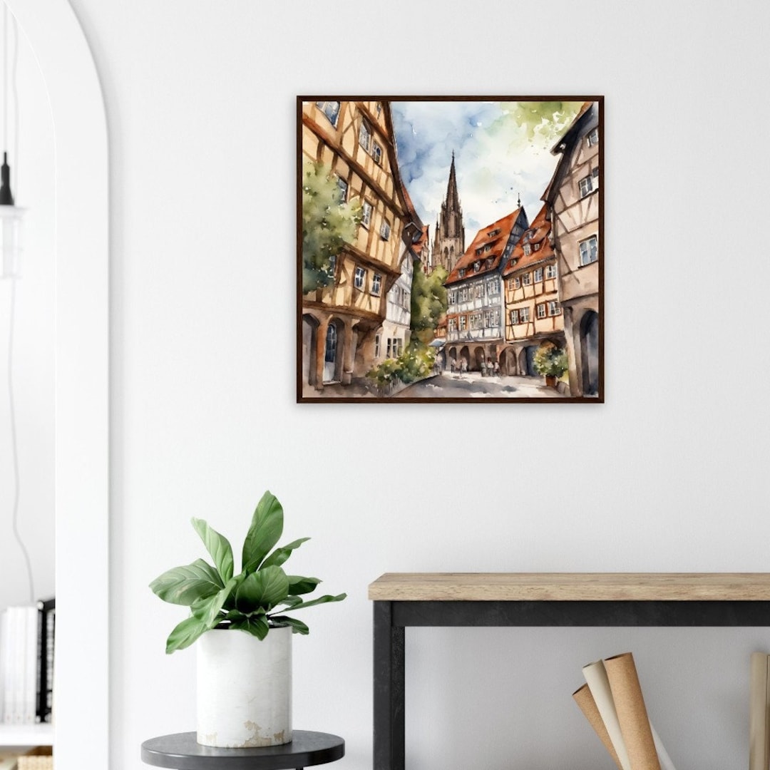 ULM GERMANY German Street Scene Premium Matte Paper Wooden - Etsy