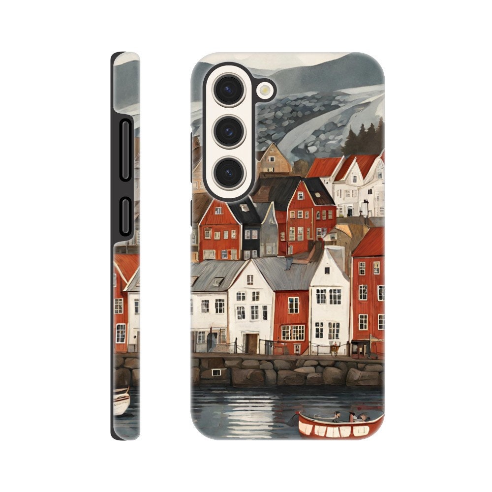 BERGEN NORWAY City Skyline View Norwegian Travel Cell Phone Tough Case ...