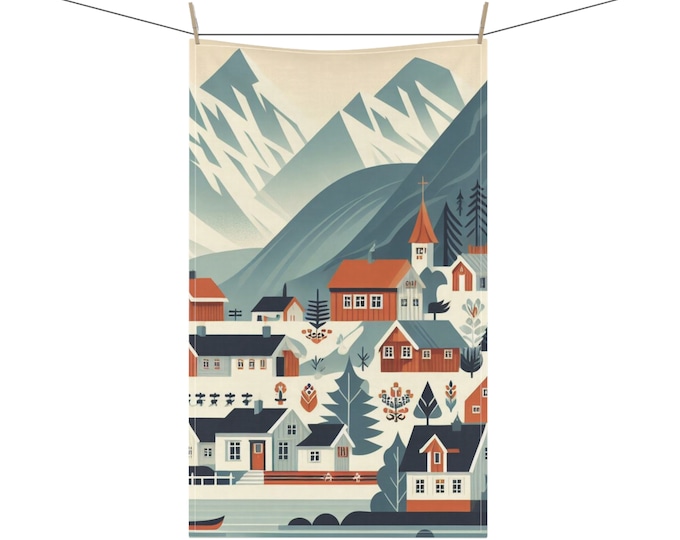 GOD JUL Norwegian Christmas Gift Rosemaling Style Norway Graphic Nordic ...