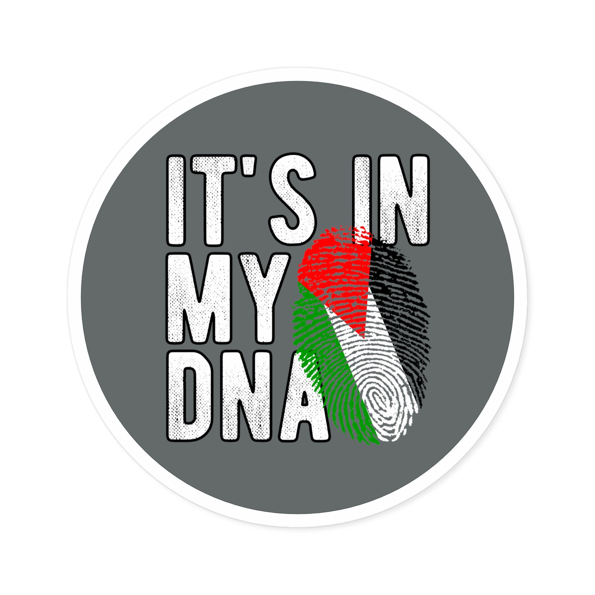 PALESTINE DNA Palestinian Heritage Ancestry Round Water Resistant Vinyl ...