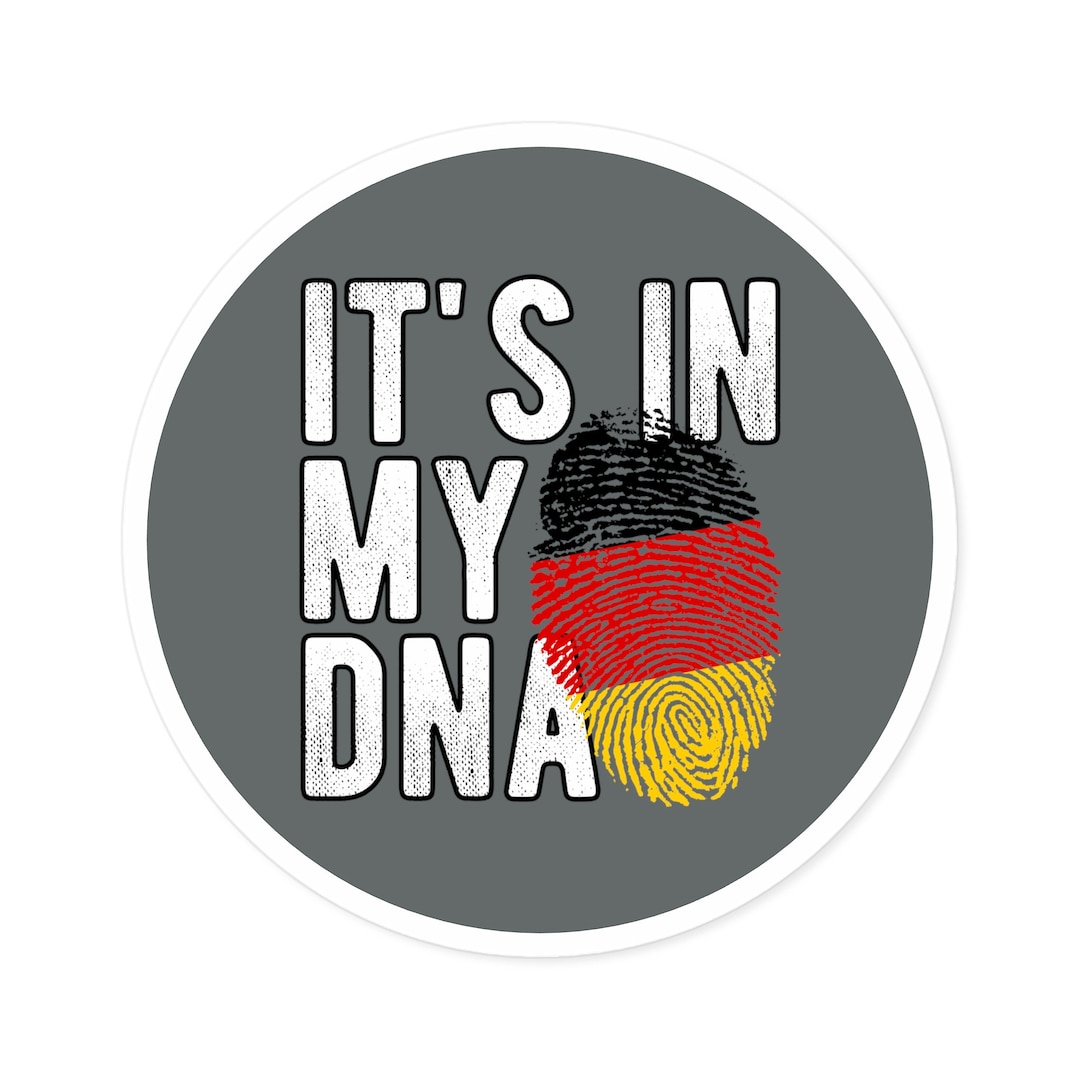 GERMANY DNA Flag German Heritage Ancestry Round Water Resistant Vinyl ...