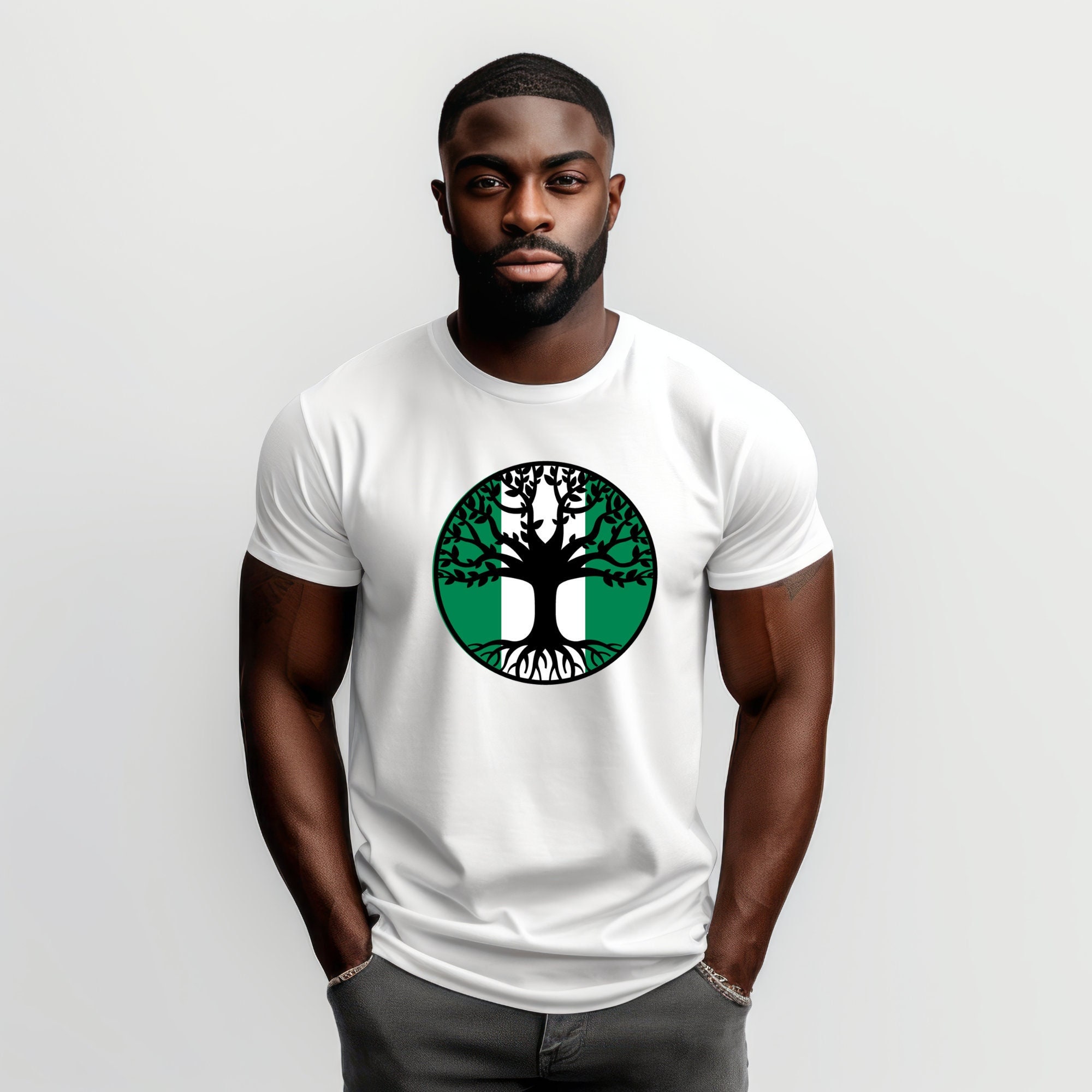 NIGERIA Flag Family Tree Roots Nigerian Heritage Ancestry Pride Unisex ...