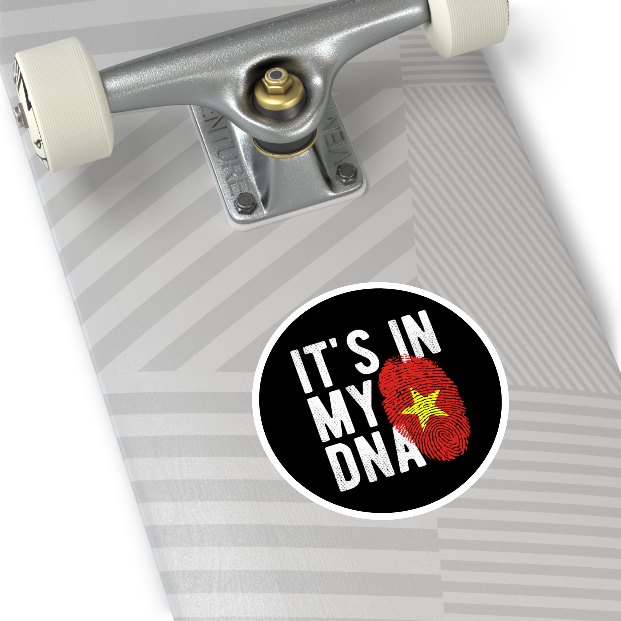 VIETNAM DNA Vietnamese Heritage Ancestry Round Water Resistant Vinyl ...