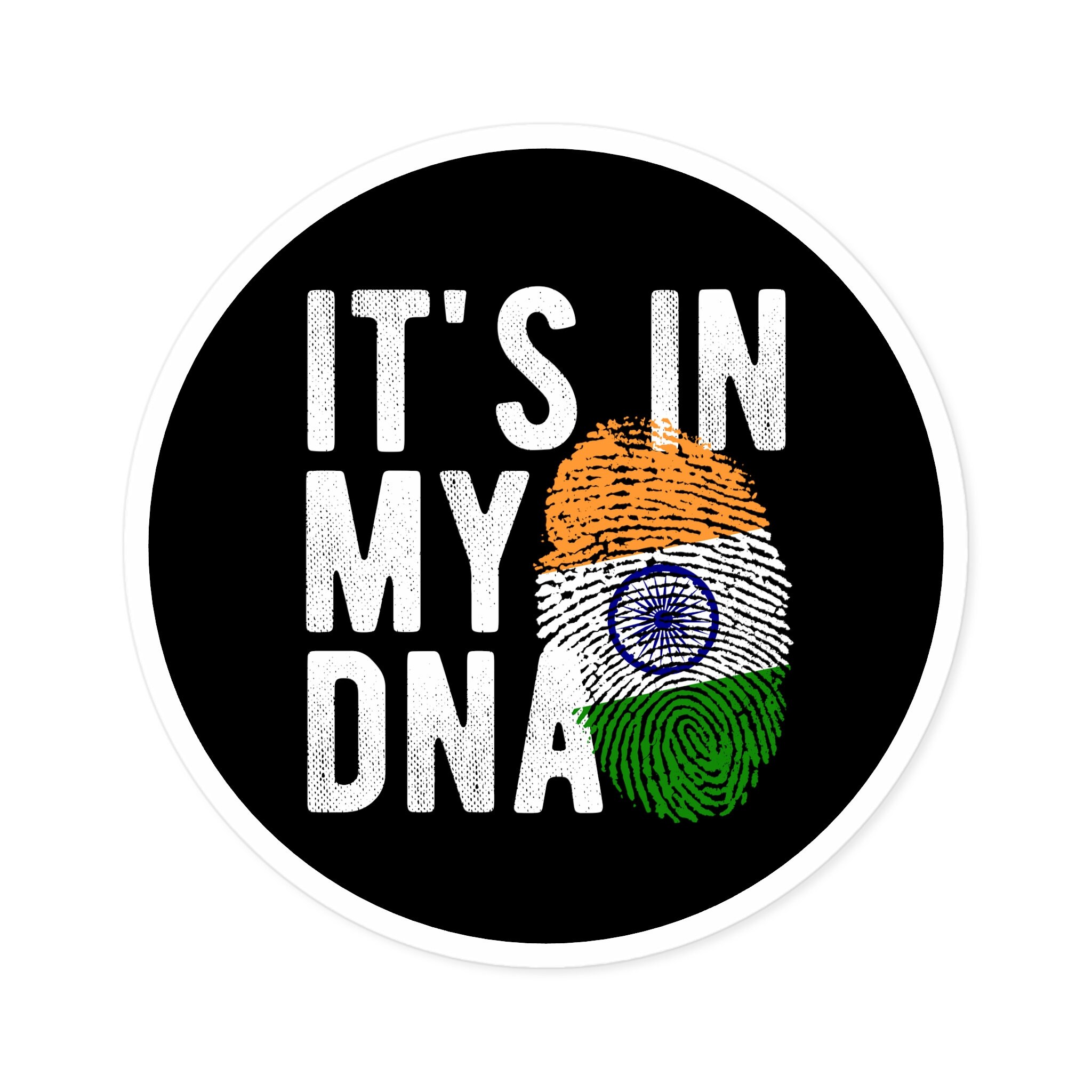 INDIA DNA Indian Heritage Ancestry Round Water Resistant Vinyl Sticker ...