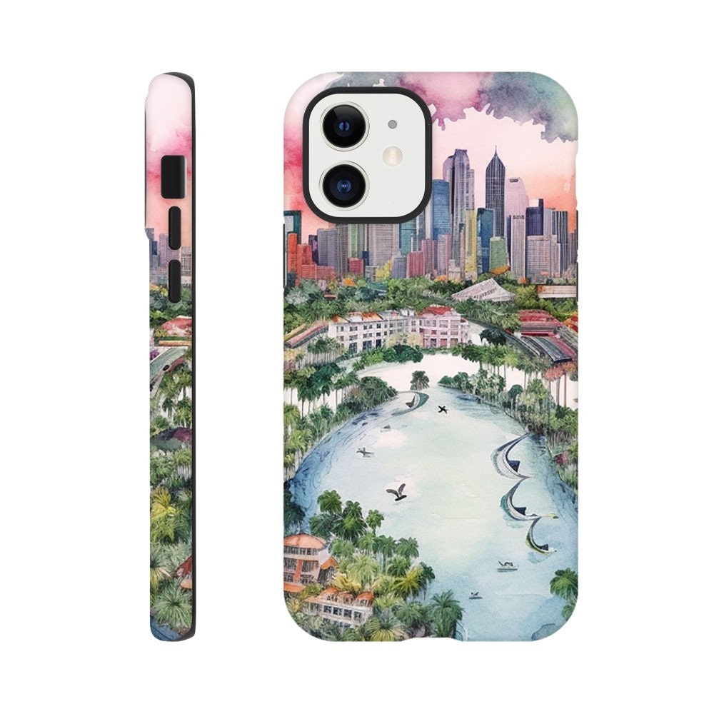 SINGAPORE City Skyline View SE Asia Travel Cell Phone Tough Case iPhone ...