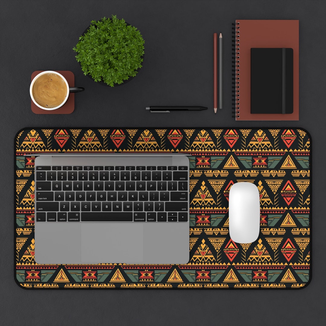African Tribal Pattern 3 Mm Thick Neoprene Desk Mat 3 SIZES Office ...
