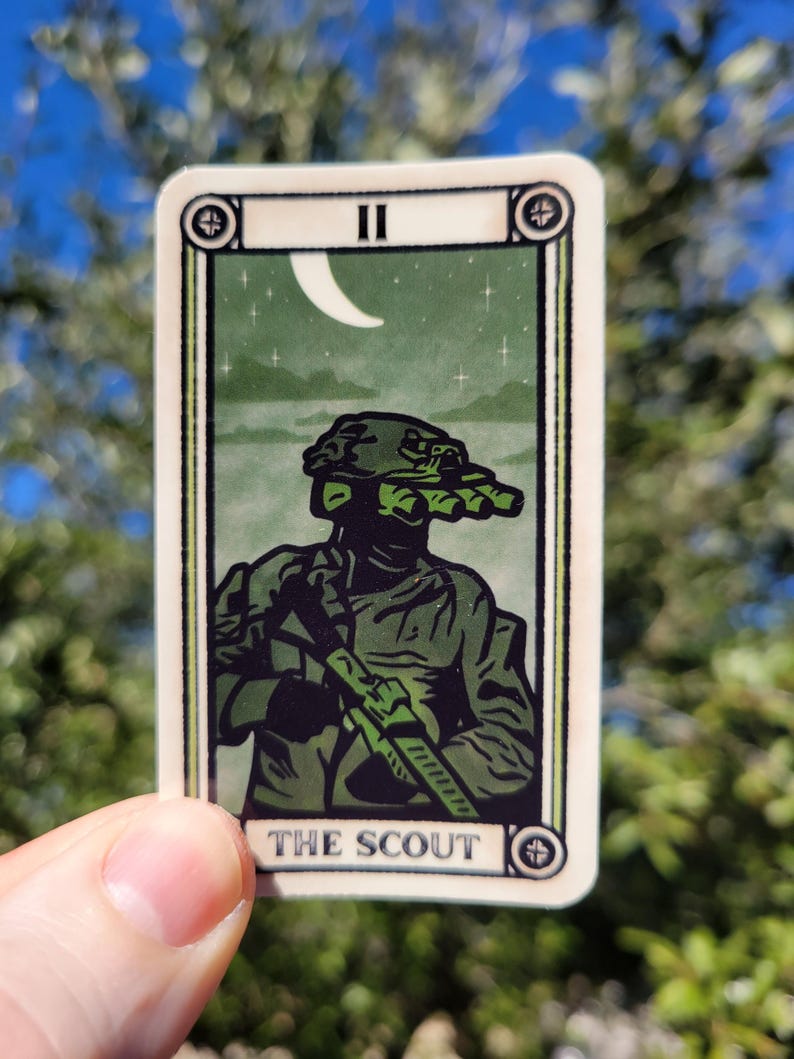 The Scout Tarot Card Sticker | Funny Military | Special Forces - Etsy