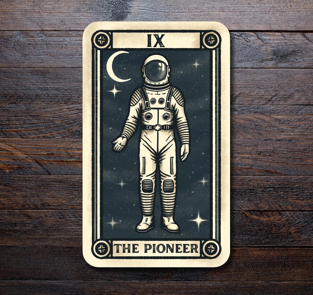 The Pioneer Tarot Card Sticker | Funny Military | Military Gift for Dad ...