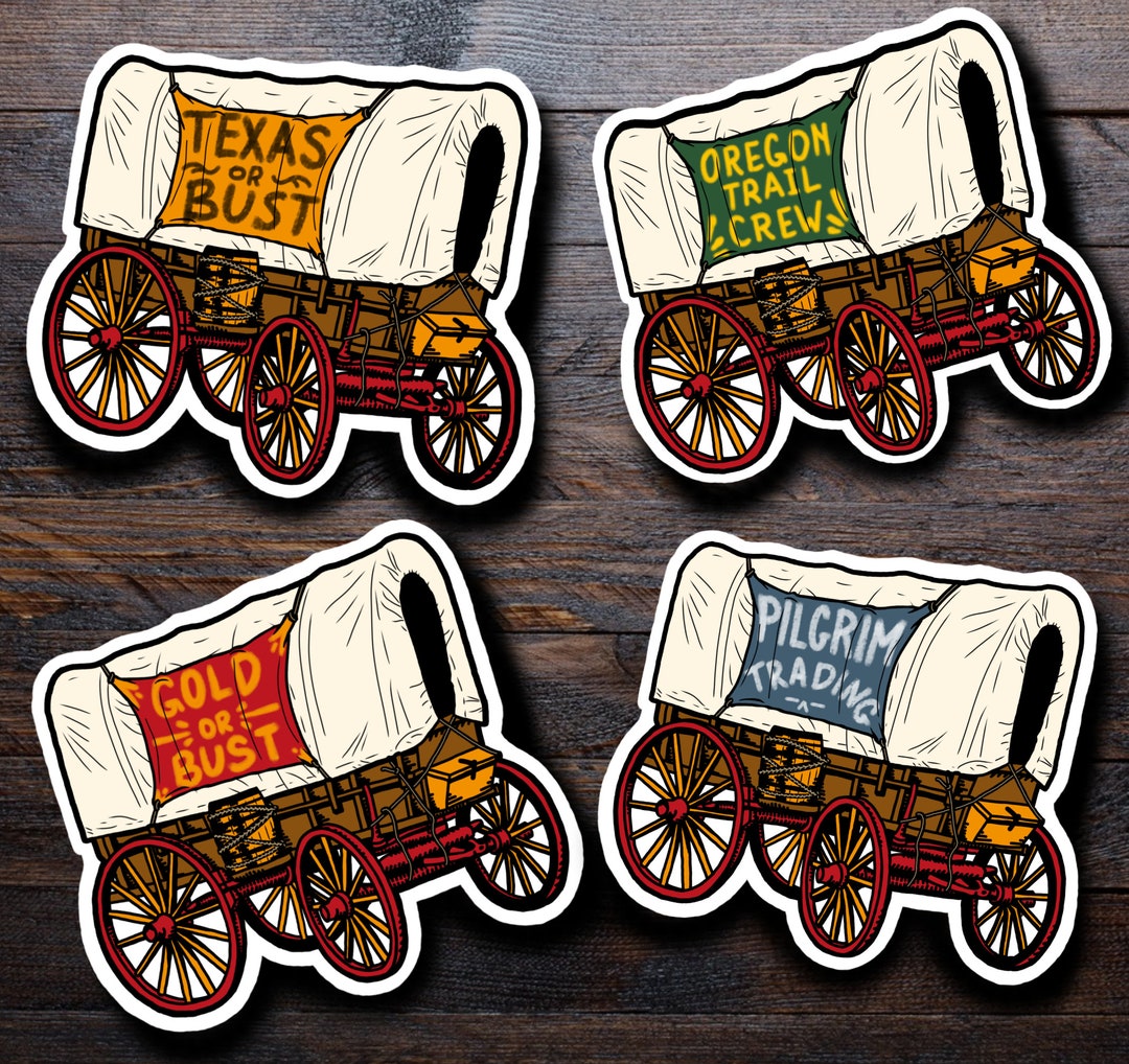 Covered Wagon Sticker | Oregon Trail | Westward Expansion - Etsy