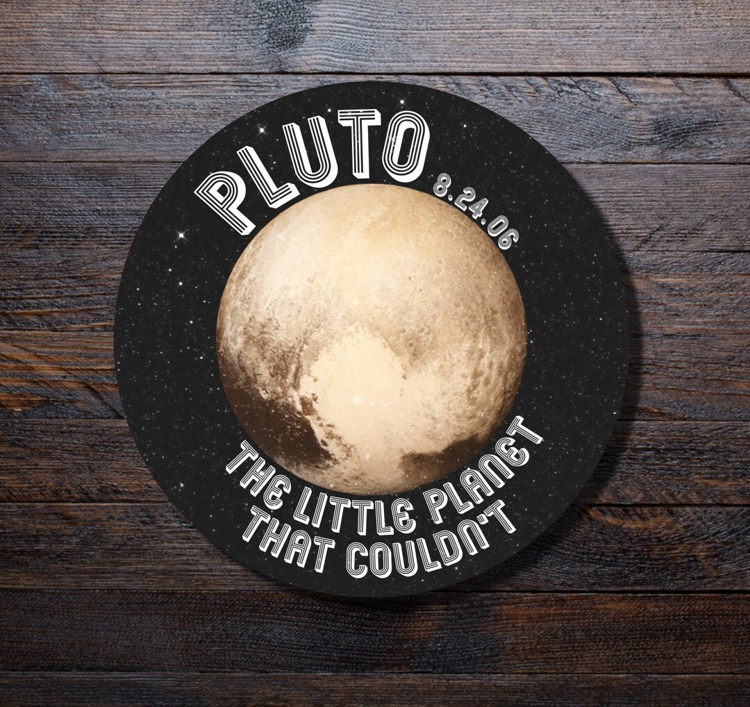 Pluto the Little Planet Sticker | Waterproof Vinyl Space - Etsy