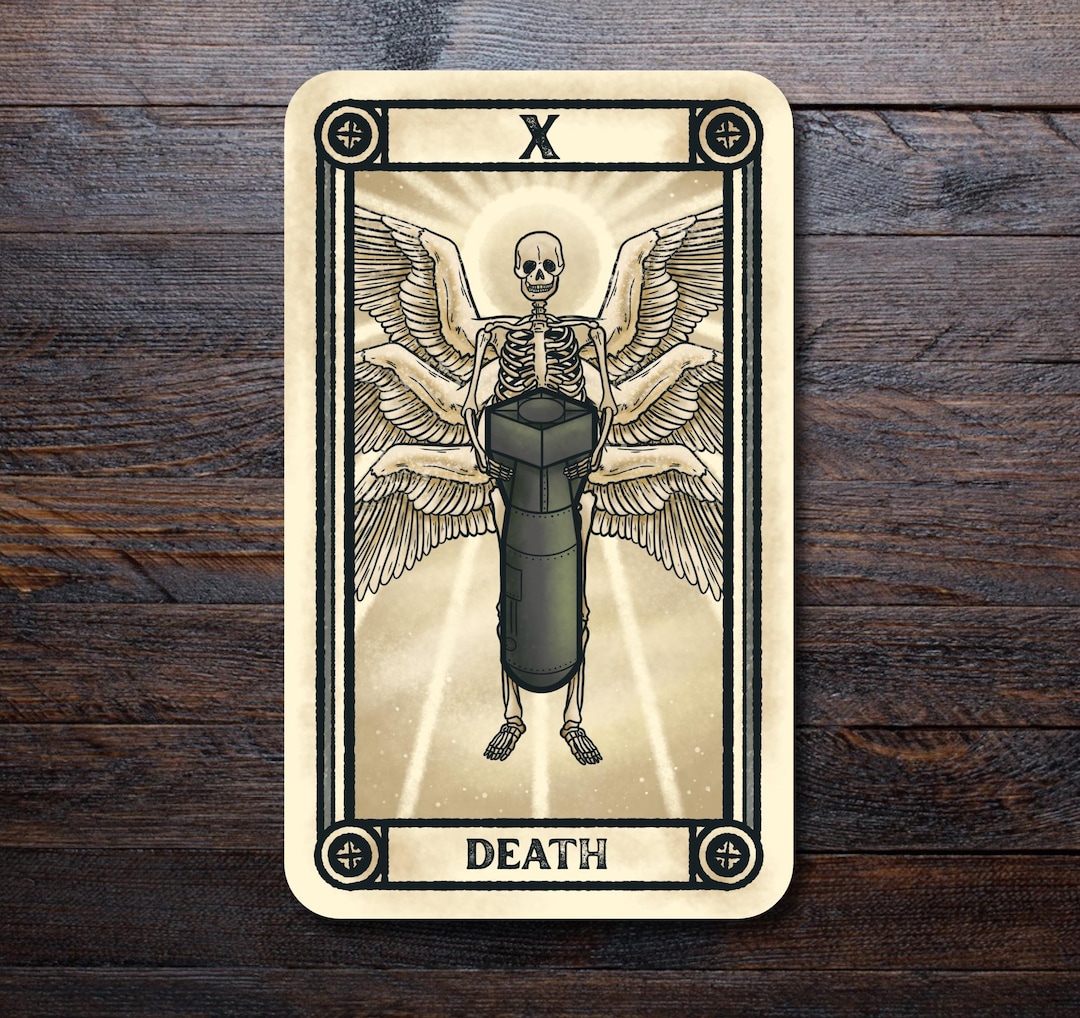 Death Tarot Card Sticker | Funny Military | Military Gift for Dad ...