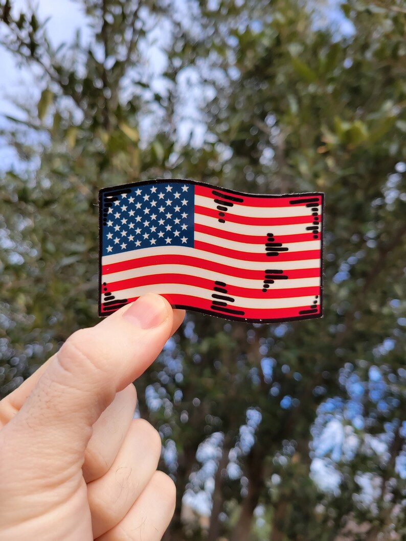 American Flag Sticker USA Flag Independence Day - Etsy