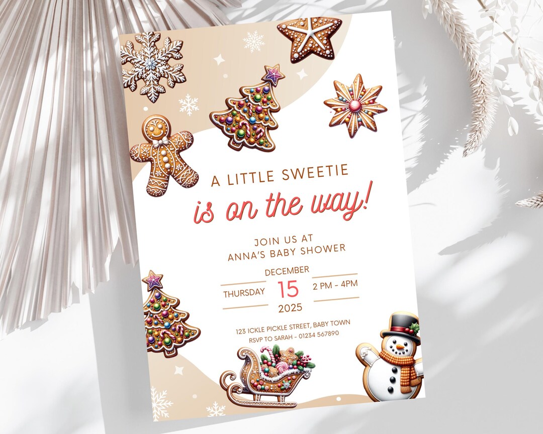 Editable A Little Sweetie Baby Shower Invitation Gender Neutral ...