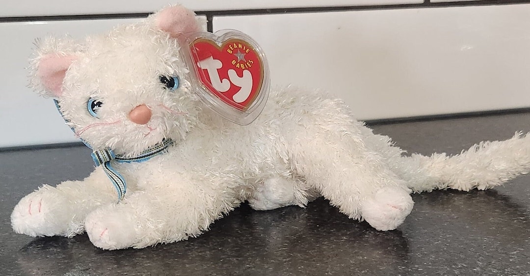 Ty Beanie Baby starlett the White Cat Plush 6.5 Inch - Etsy